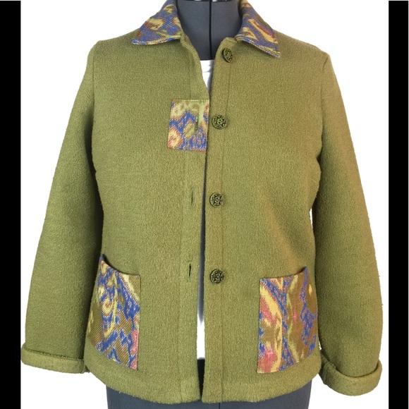 Odile | Jackets & Coats | Avocado Chenille Jacket American Designer ...